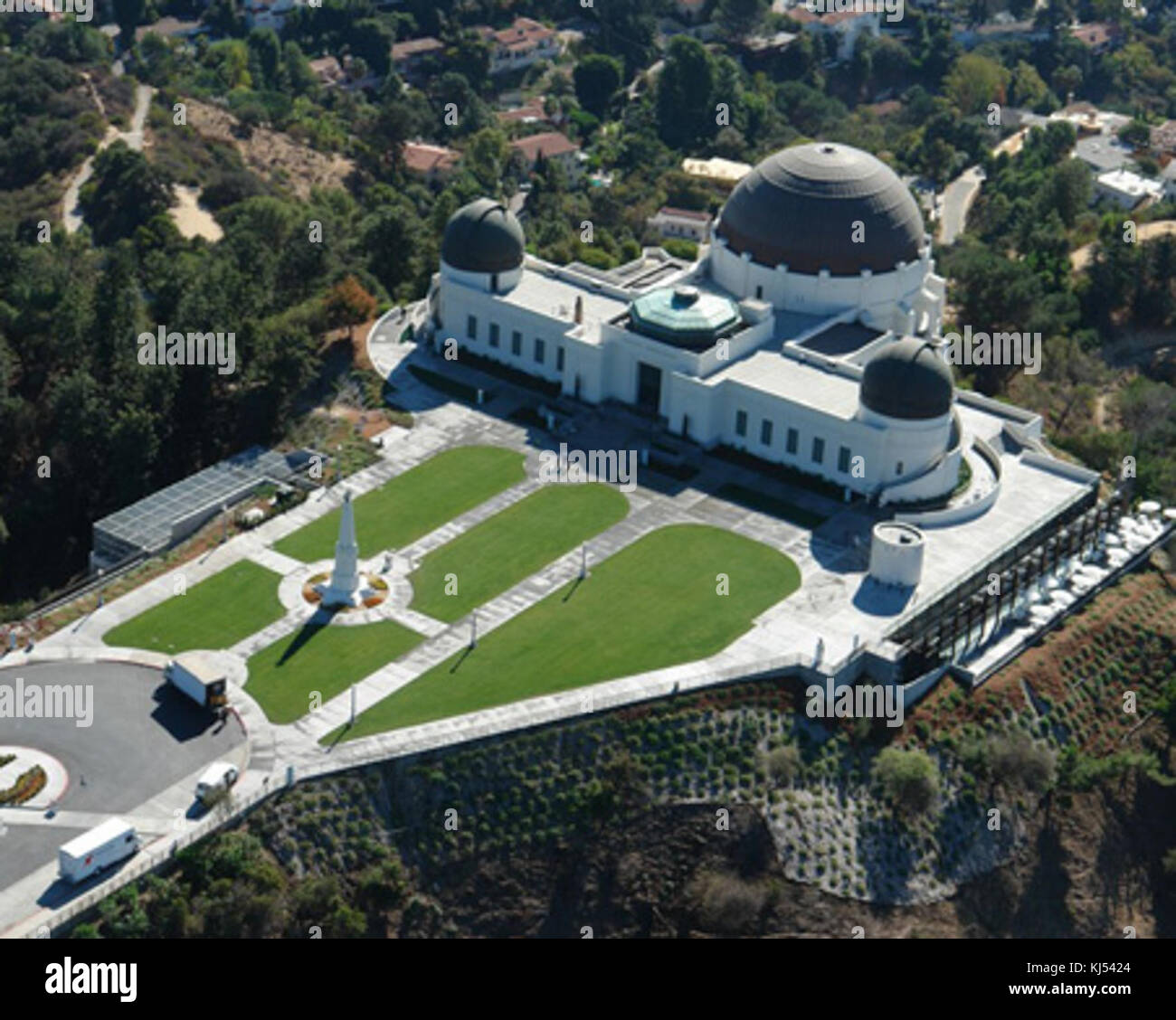 An aerial view of Griffith Observatory Stock Photo - Alamy