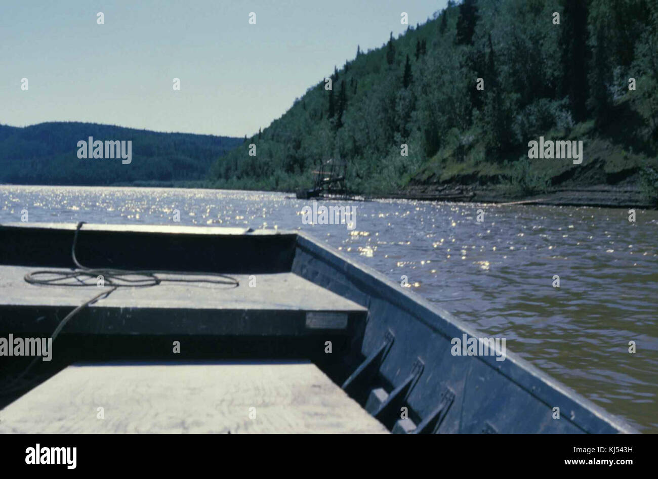 Close up look from boat on river Stock Photo - Alamy