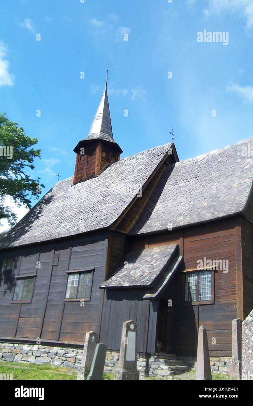 Stave Kirken in Lomen, Oppland Stock Photo - Alamy