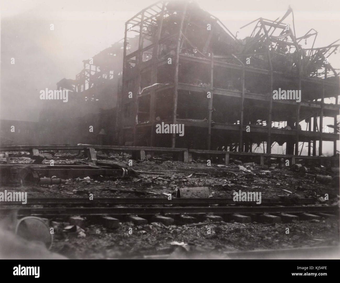 A photograph capturing the aftermath of the Texas City disaster ...