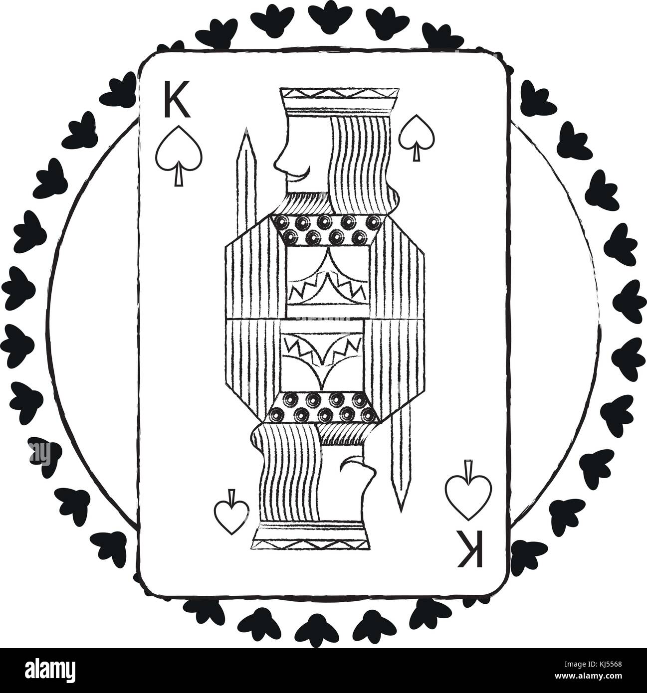 Vintage king playing card Stock Vector Images - Alamy