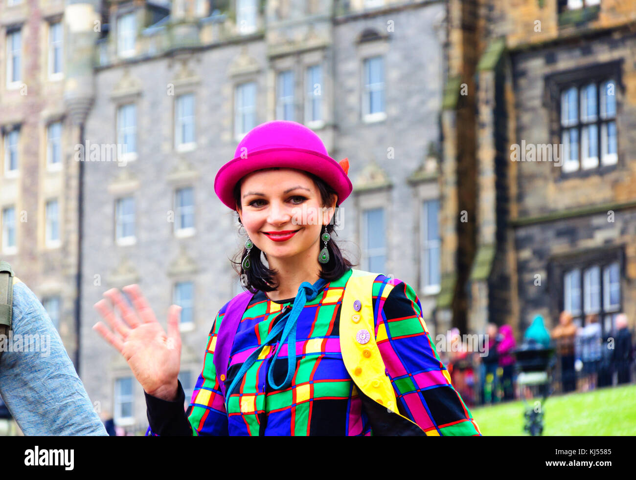 Female stilt walker in the Carnival of The Edinburgh Jazz and Blues ...