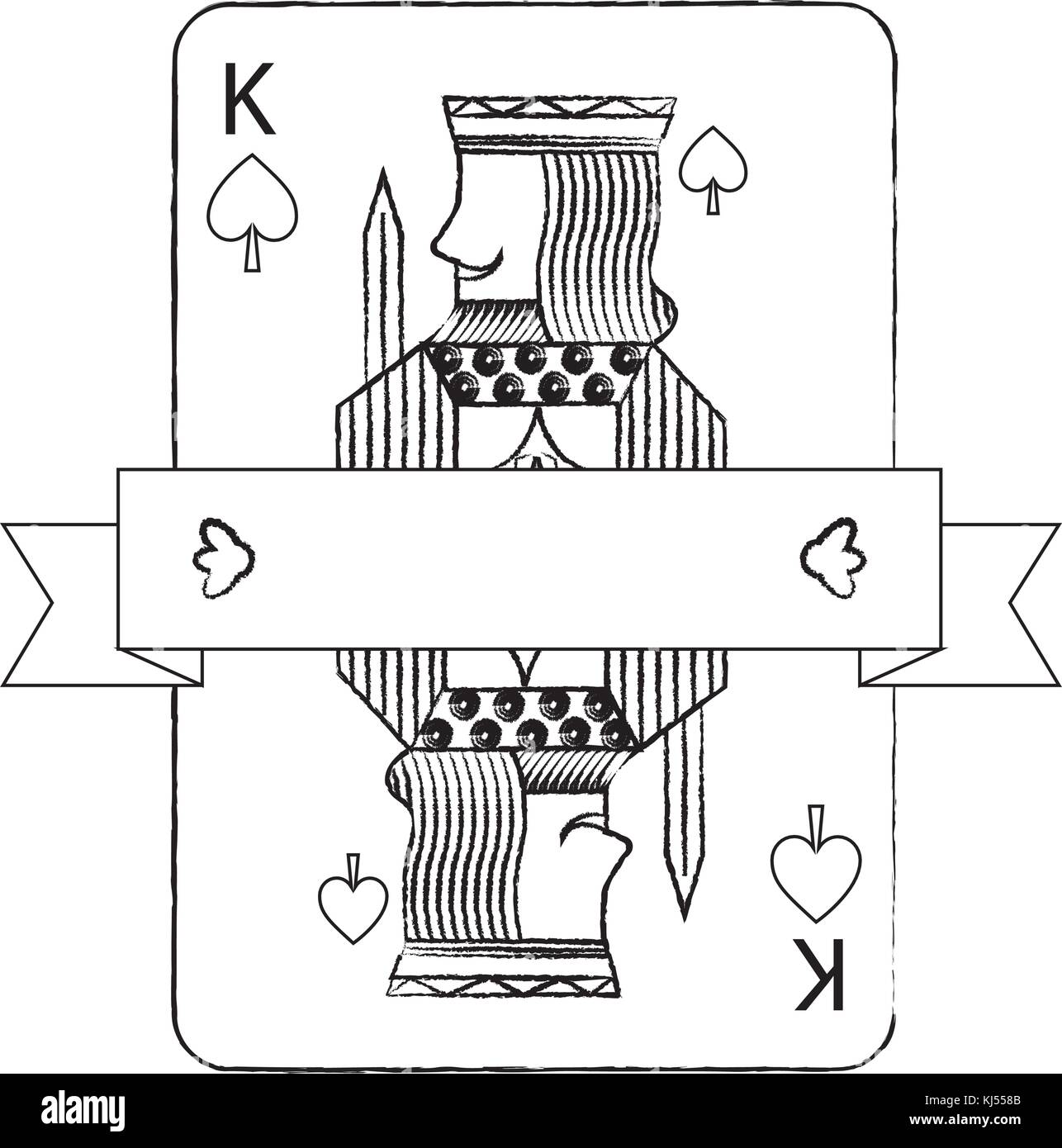 poker king of spades playing card banner design Stock Vector Image ...