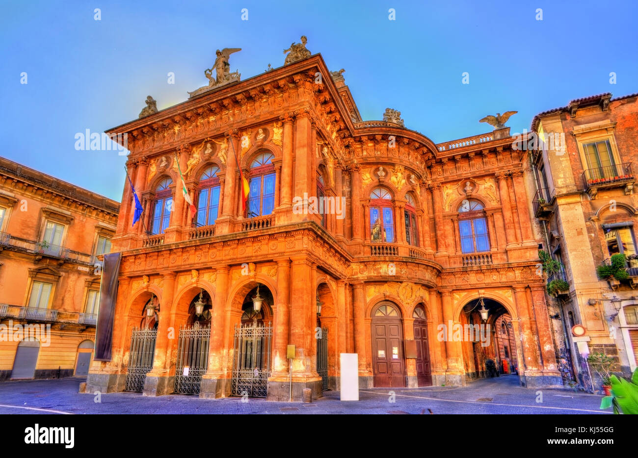 Teatro Massimo Bellini, an opera house in Catania, Italy Stock Photo ...