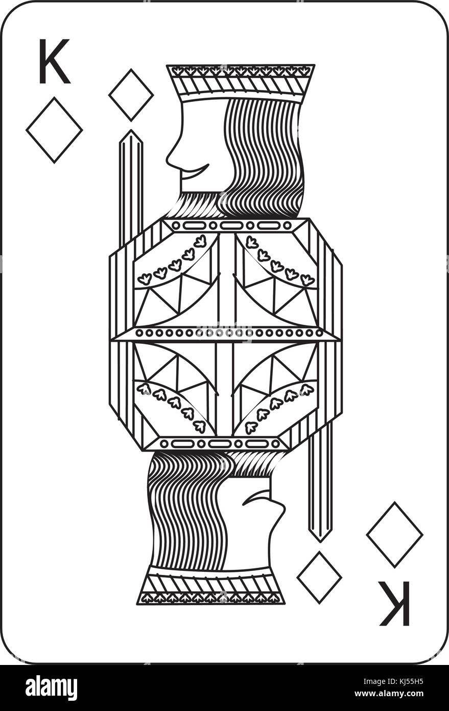 poker king of diamond playing card Stock Vector Image & Art - Alamy