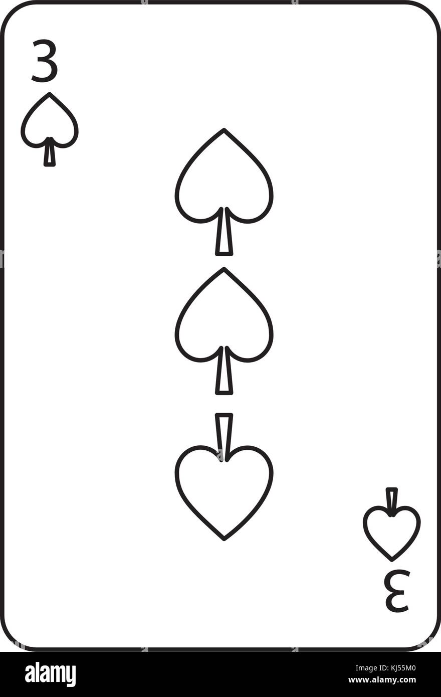 Three of spades Stock Vector Images - Alamy