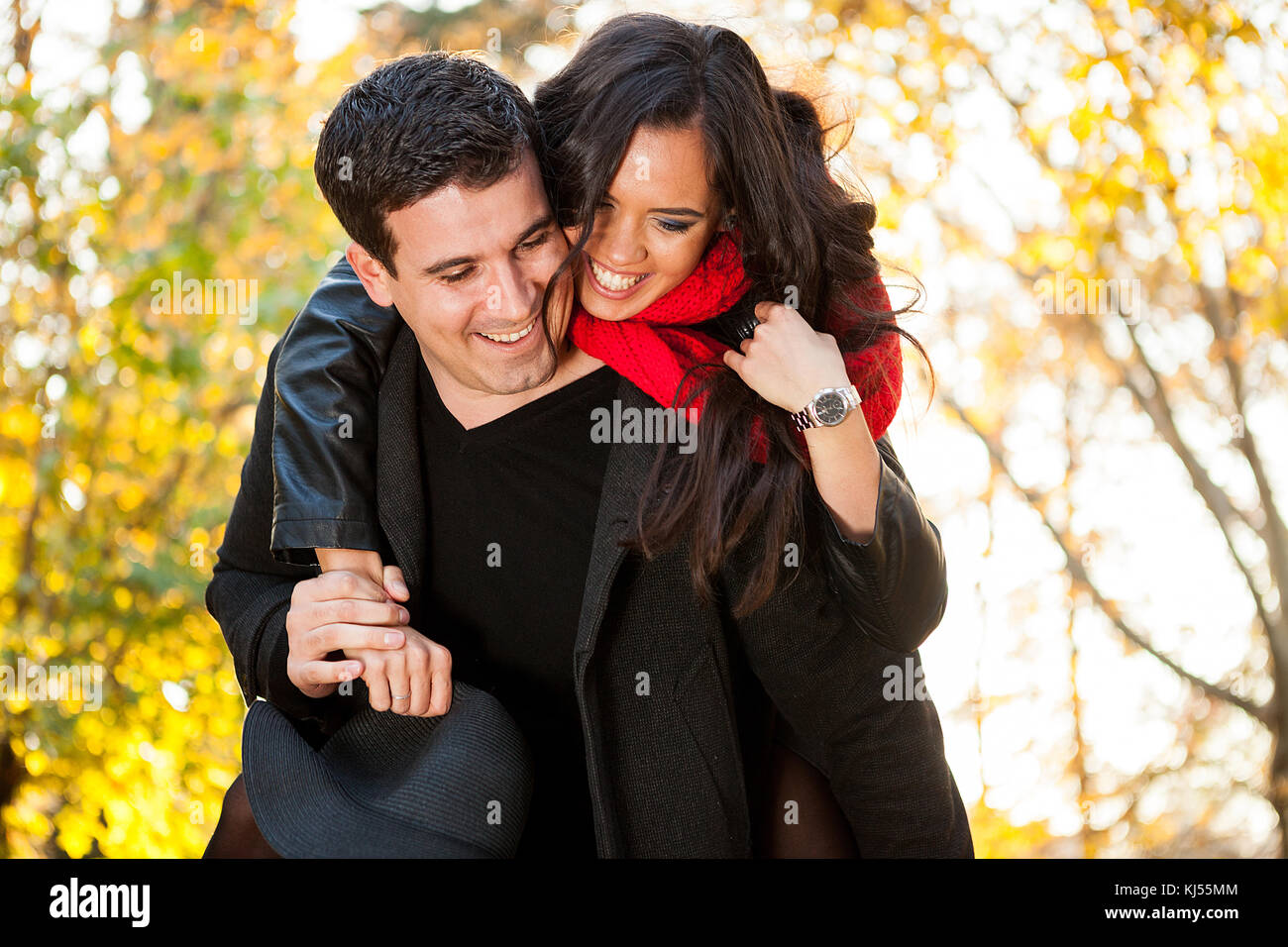 Beautiful gourgeous couple in park Stock Photo - Alamy