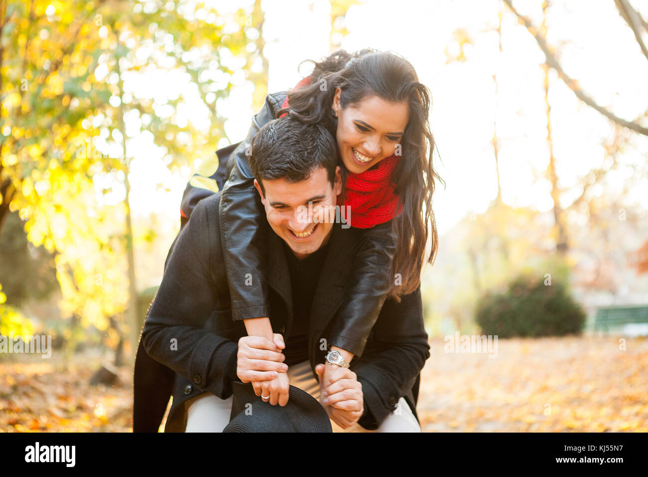 Beautiful gourgeous couple in park Stock Photo - Alamy