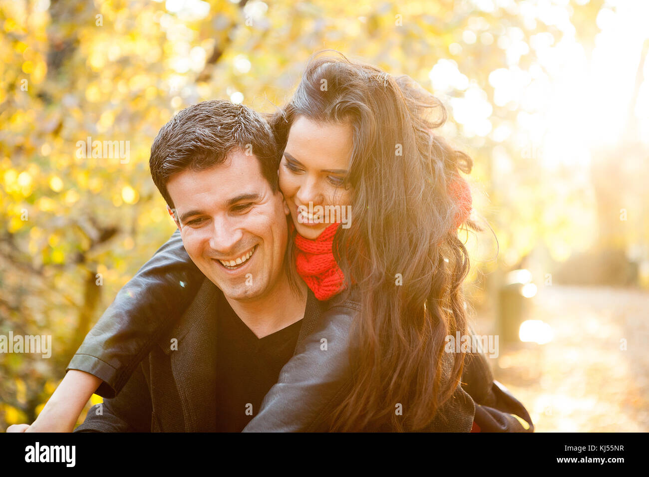 Beautiful gourgeous couple in park Stock Photo - Alamy