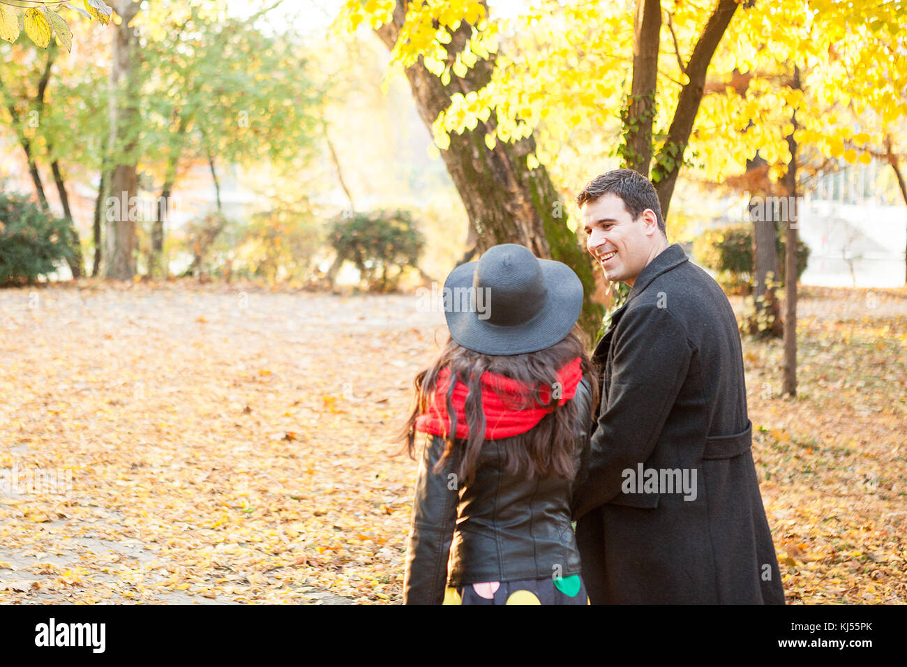 Beautiful gourgeous couple in park Stock Photo - Alamy