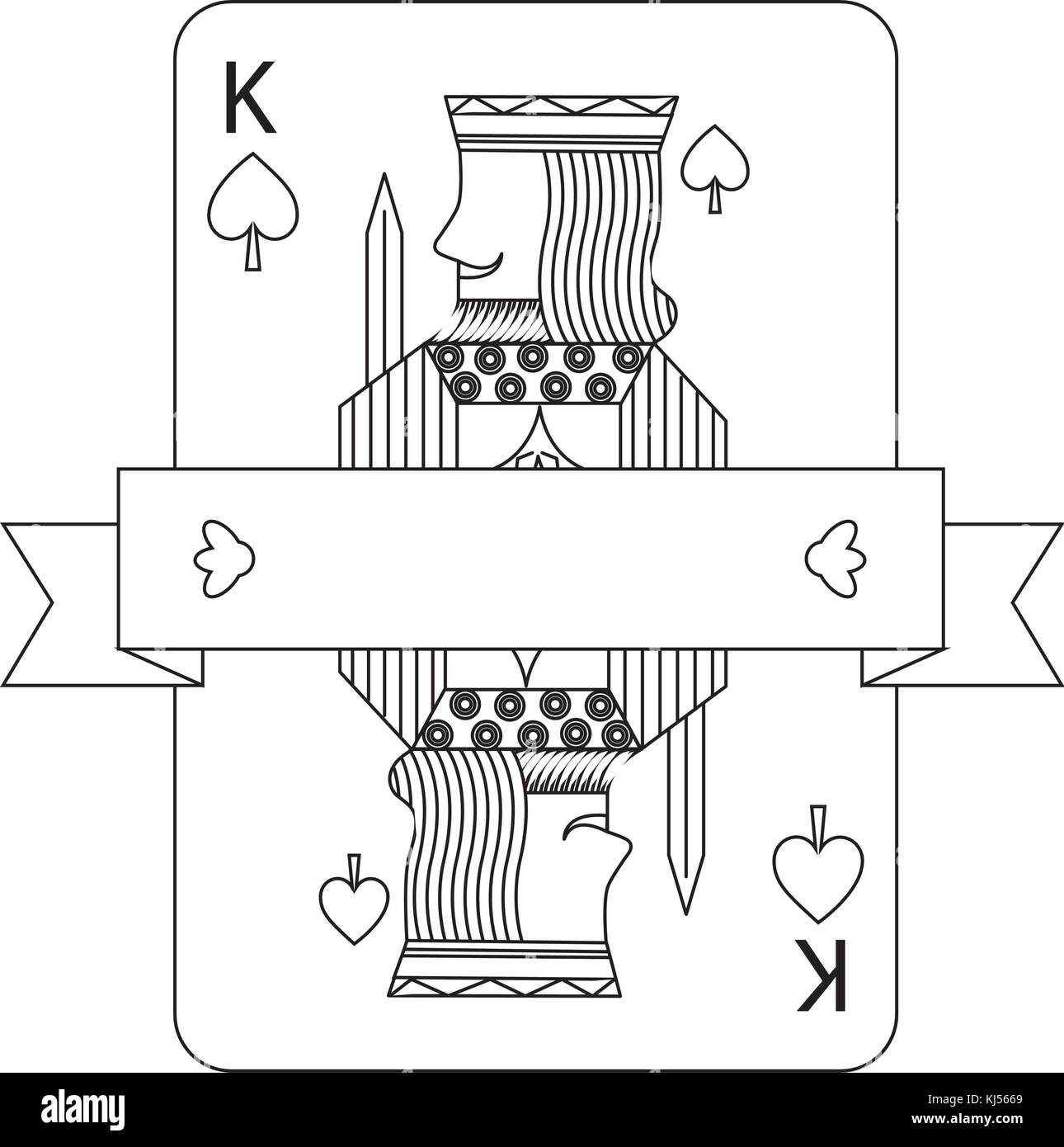 poker king of spades playing card banner design Stock Vector Image ...