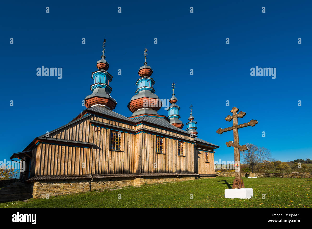 Orthodox wooden church in Komancza,Bieszczady,Poland. One of many ...