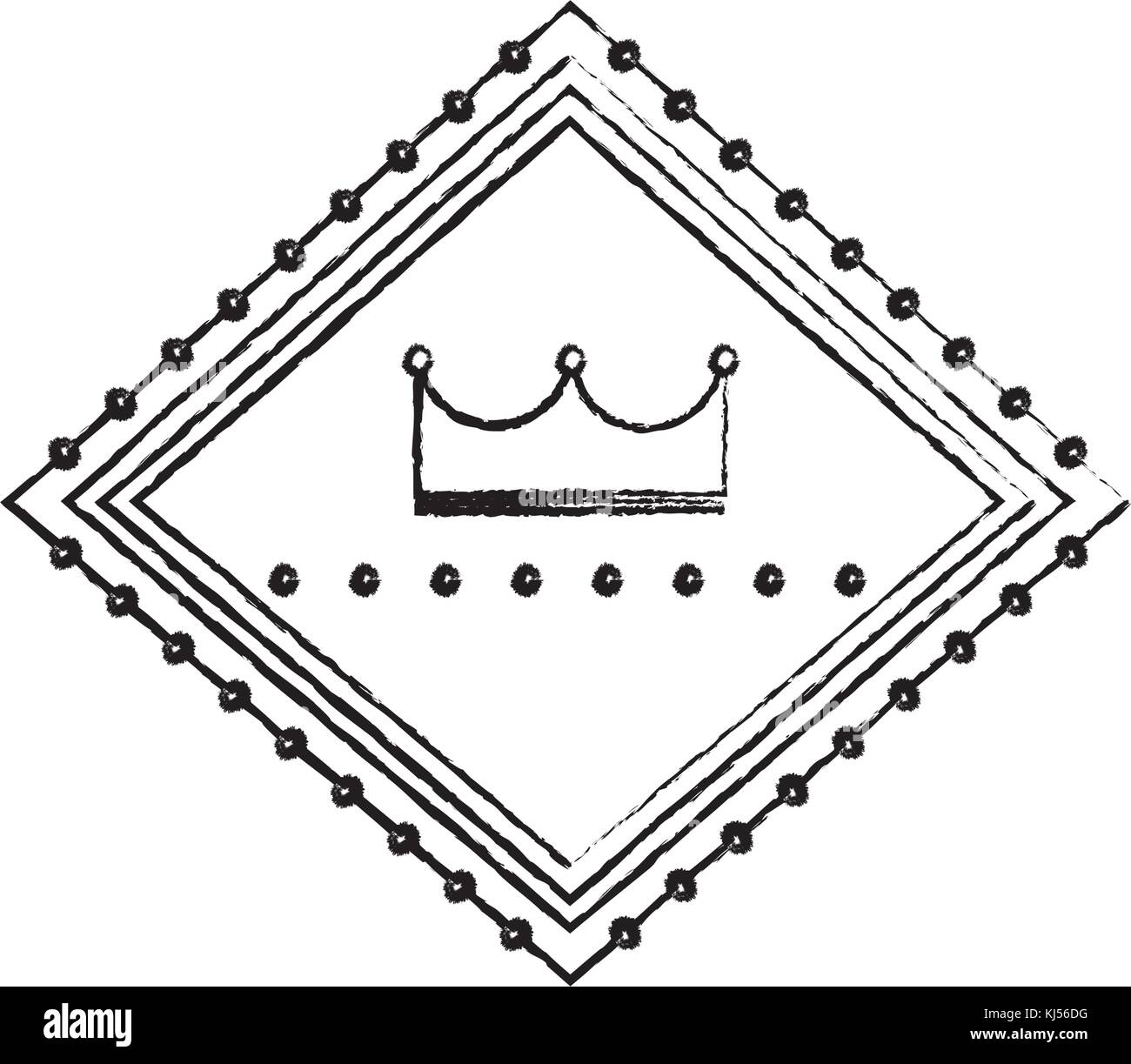 crown in diamond shape emblem icon image Stock Vector Image & Art - Alamy