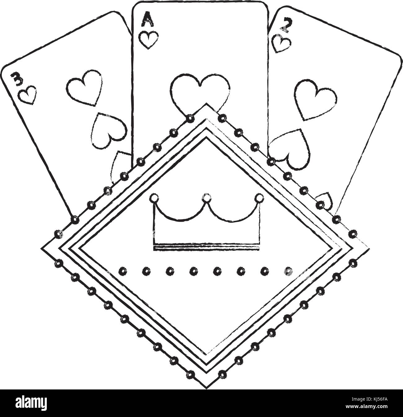 casino poker board light cards gamble symbol Stock Vector Image & Art ...