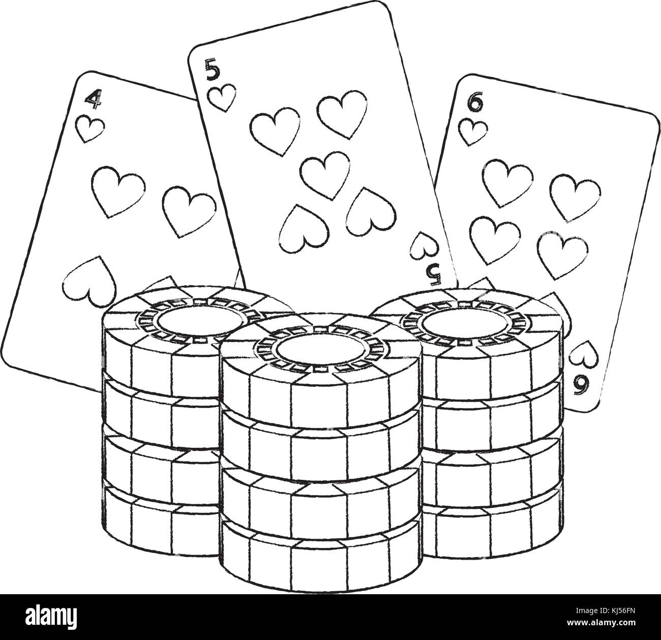 Stack chips cards Stock Vector Images - Alamy