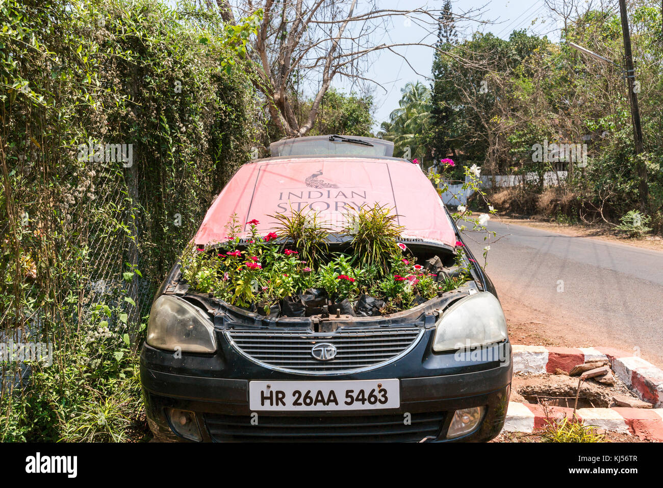 flower display car Stock Photo - Alamy