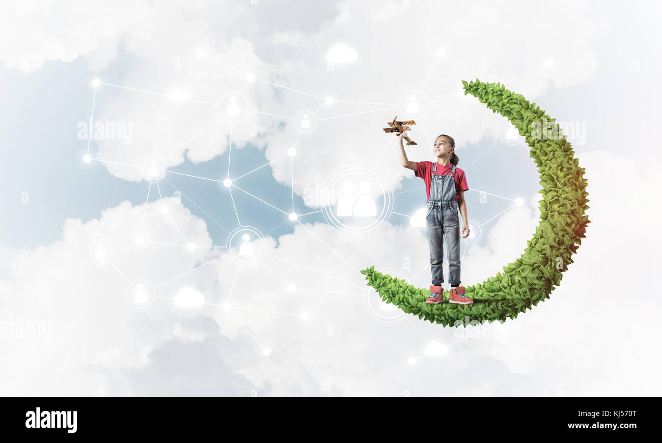 Idea of children Internet communication or online playing and pa Stock ...