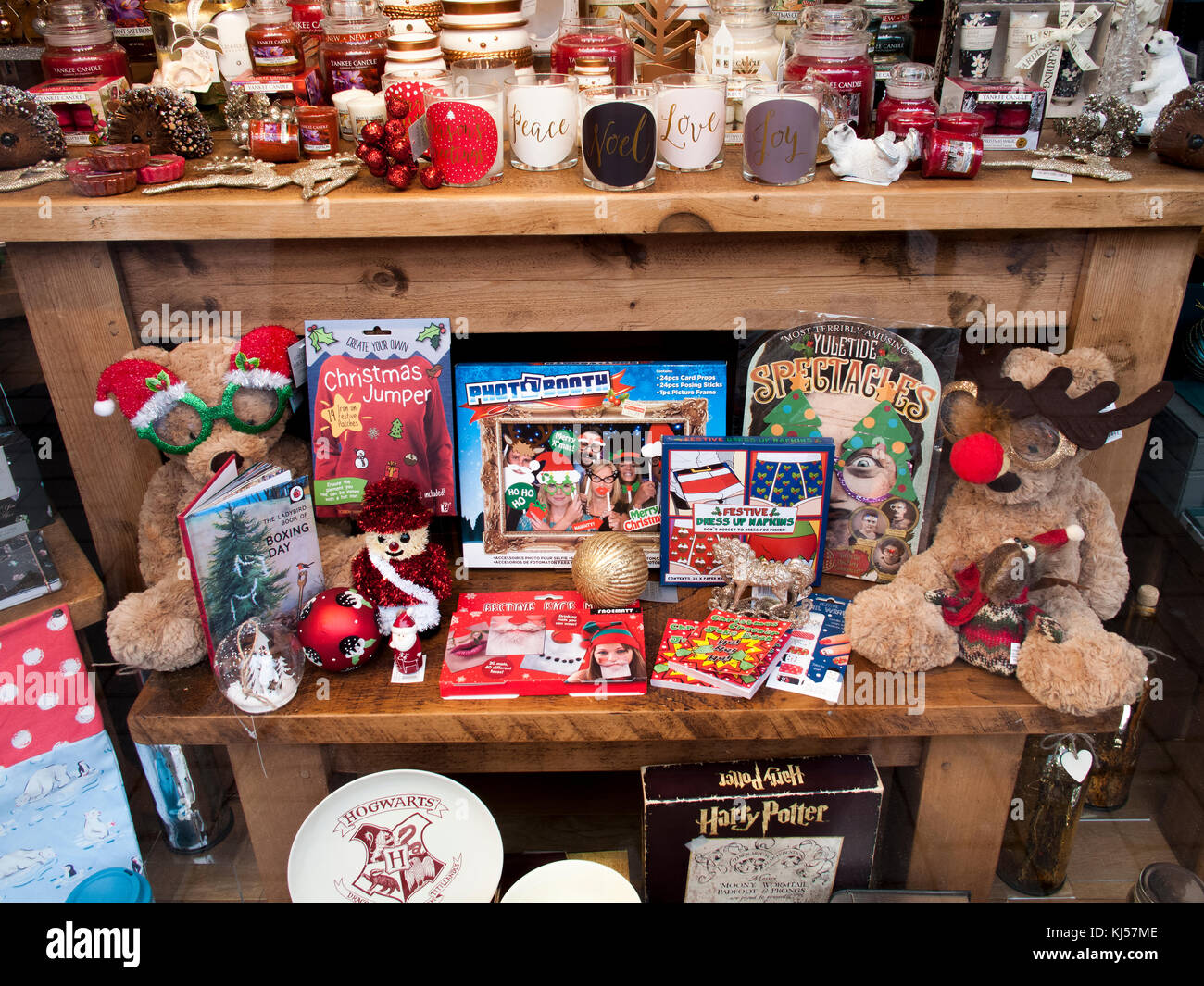 Retail shop window display of Christmas merchandise epitomising the ...