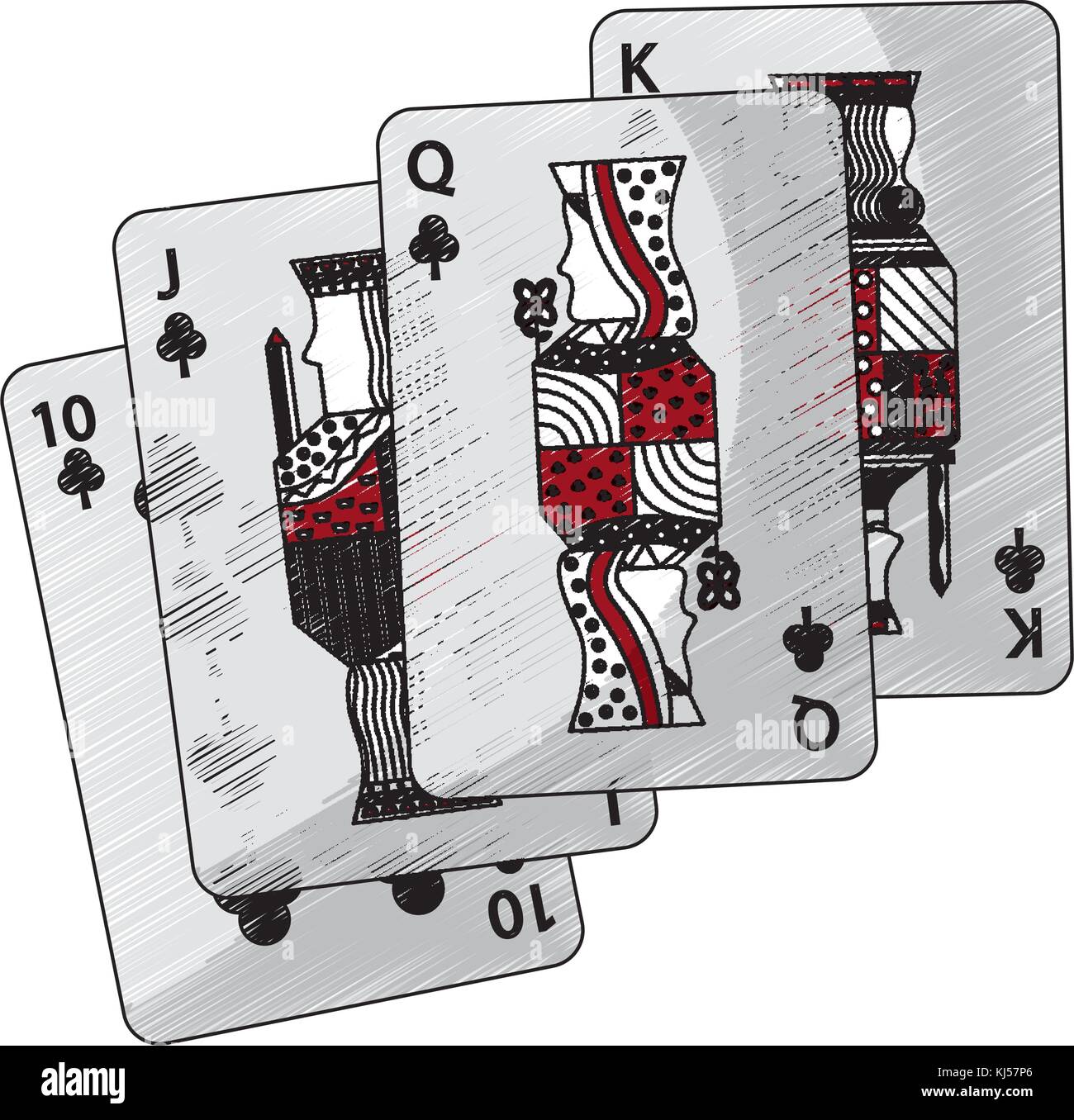 clover or clubs suit french playing cards icon image Stock Vector Image ...