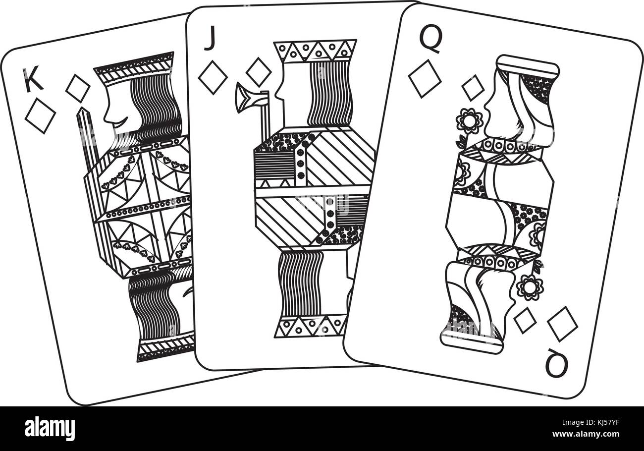 jack queen and king poker cards hand Stock Vector Image & Art - Alamy