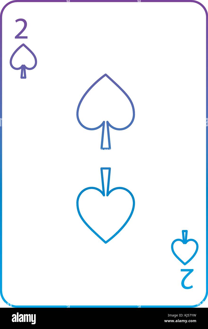 two of spades french playing cards related icon icon image Stock Vector ...