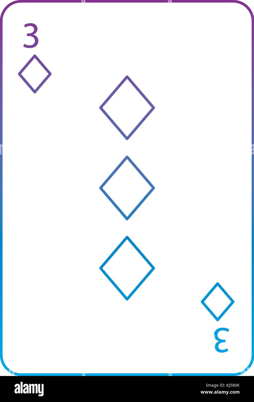 Card deck three diamond hi-res stock photography and images - Alamy