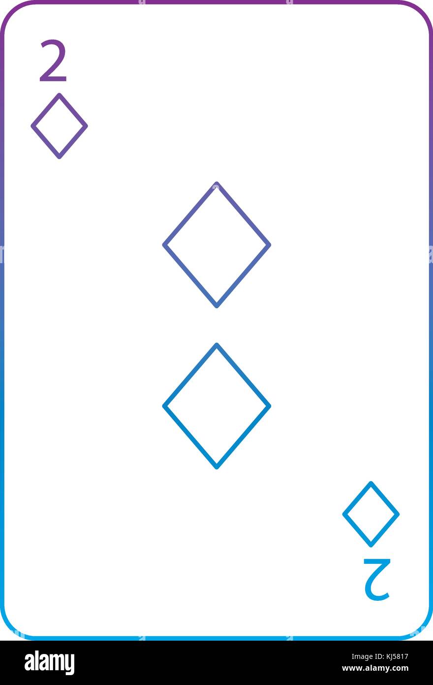 Two of diamonds playing card Stock Vector Images - Alamy