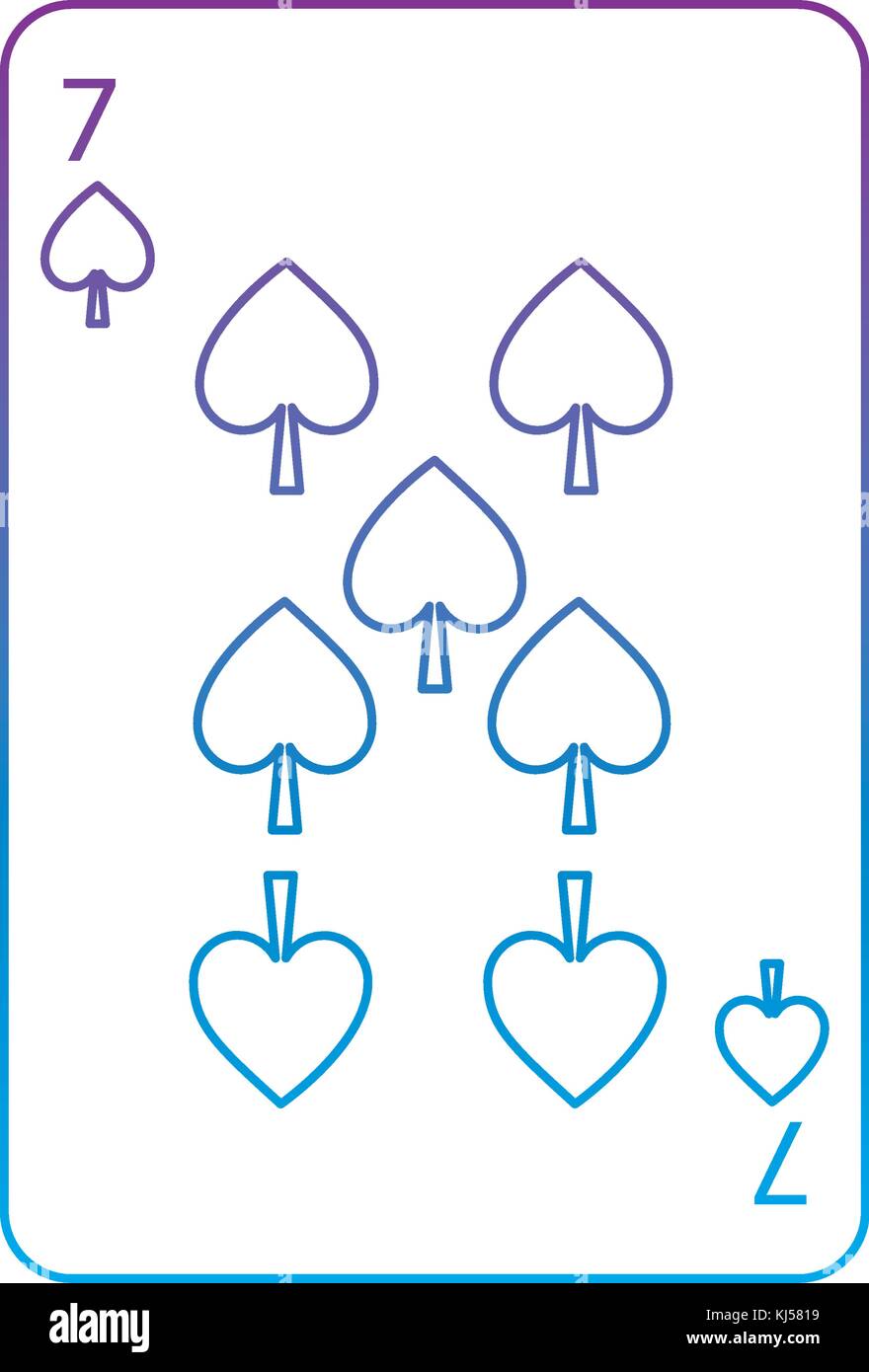 7 of spades Stock Vector Images - Alamy