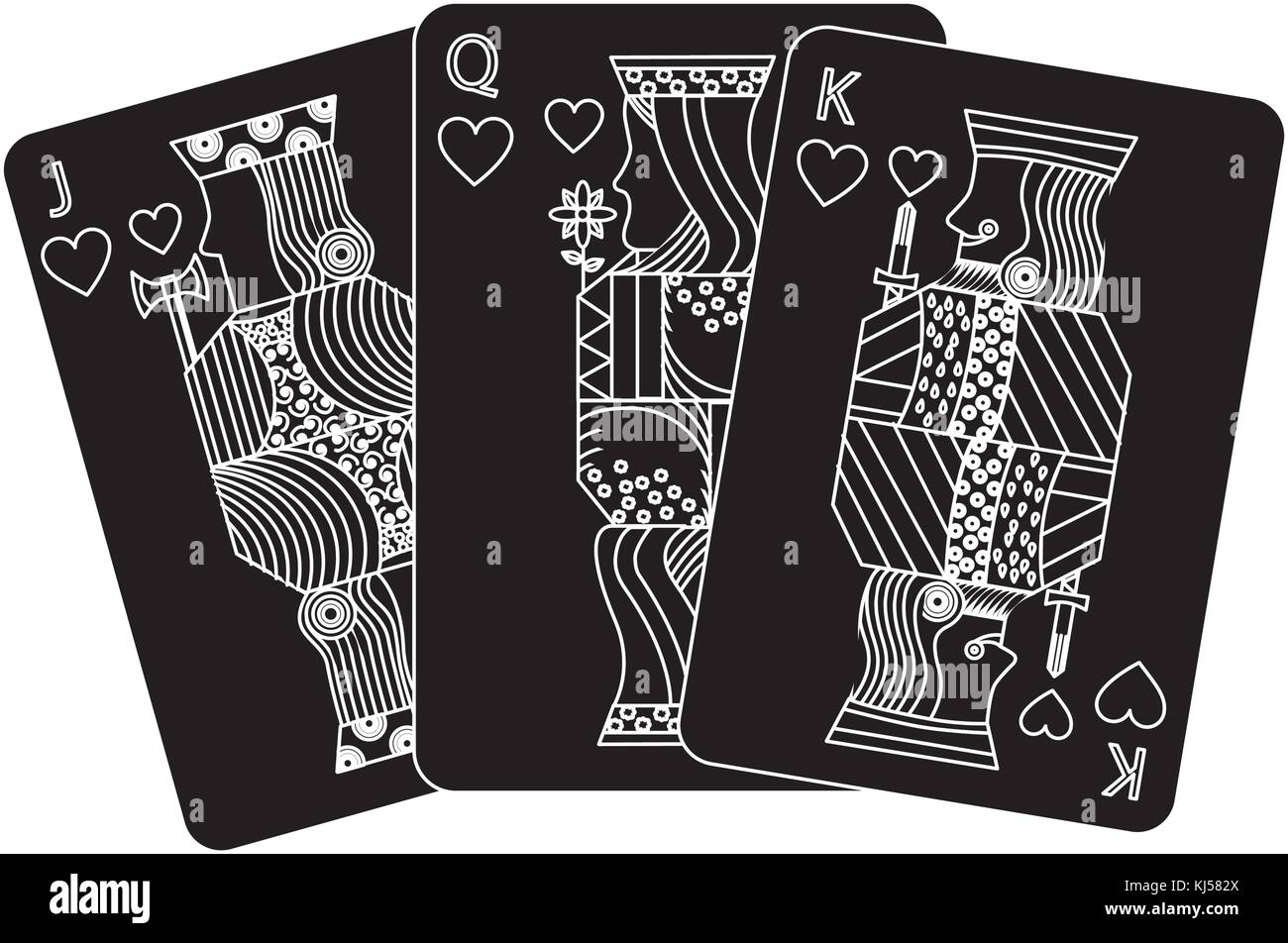 jack queen and king poker cards hand Stock Vector Image & Art - Alamy