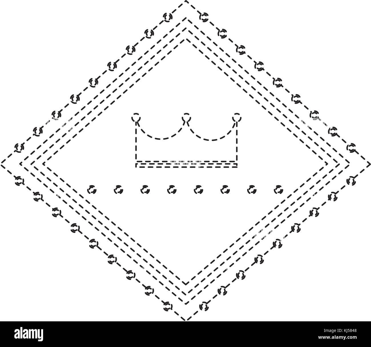 crown in diamond shape emblem icon image Stock Vector Image & Art - Alamy