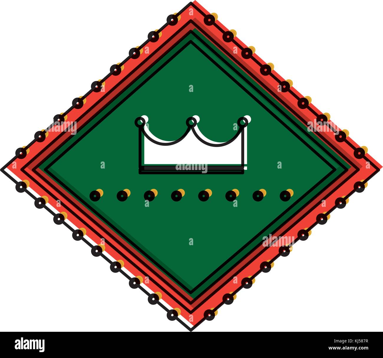 crown in diamond shape emblem icon image Stock Vector Image & Art - Alamy