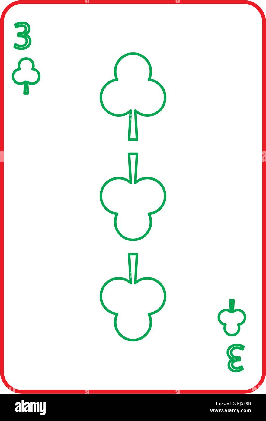 three of club playing card theme casino Stock Vector Image & Art - Alamy