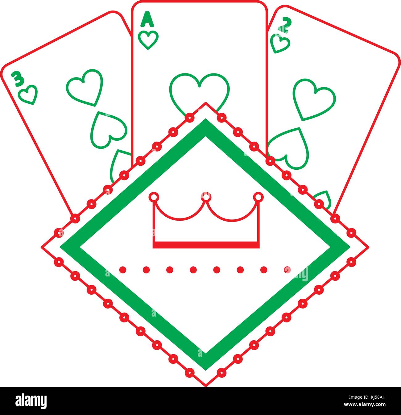 casino poker board light cards gamble symbol Stock Vector Image & Art ...