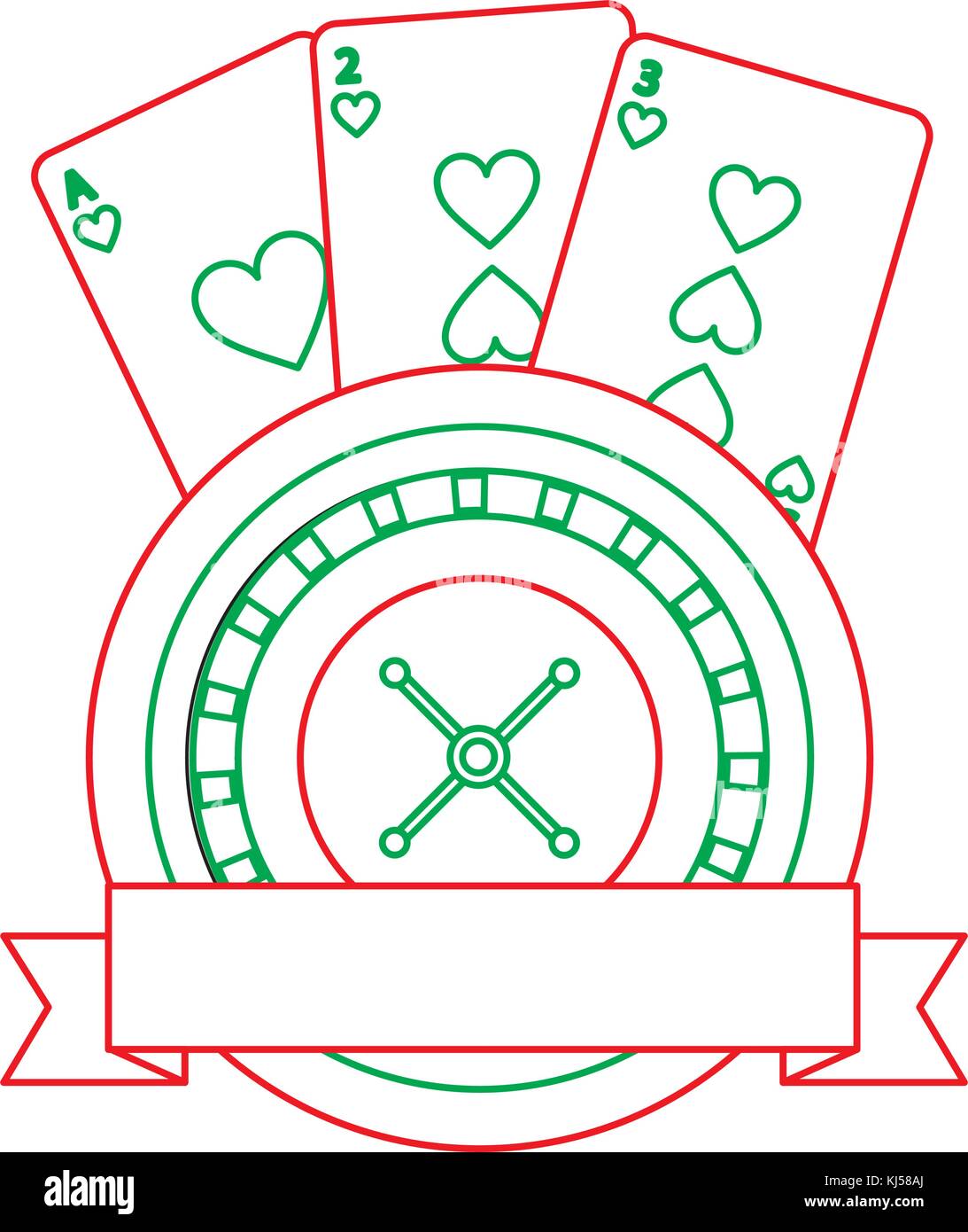 casino roulette wheel banner with game cards Stock Vector Image & Art ...