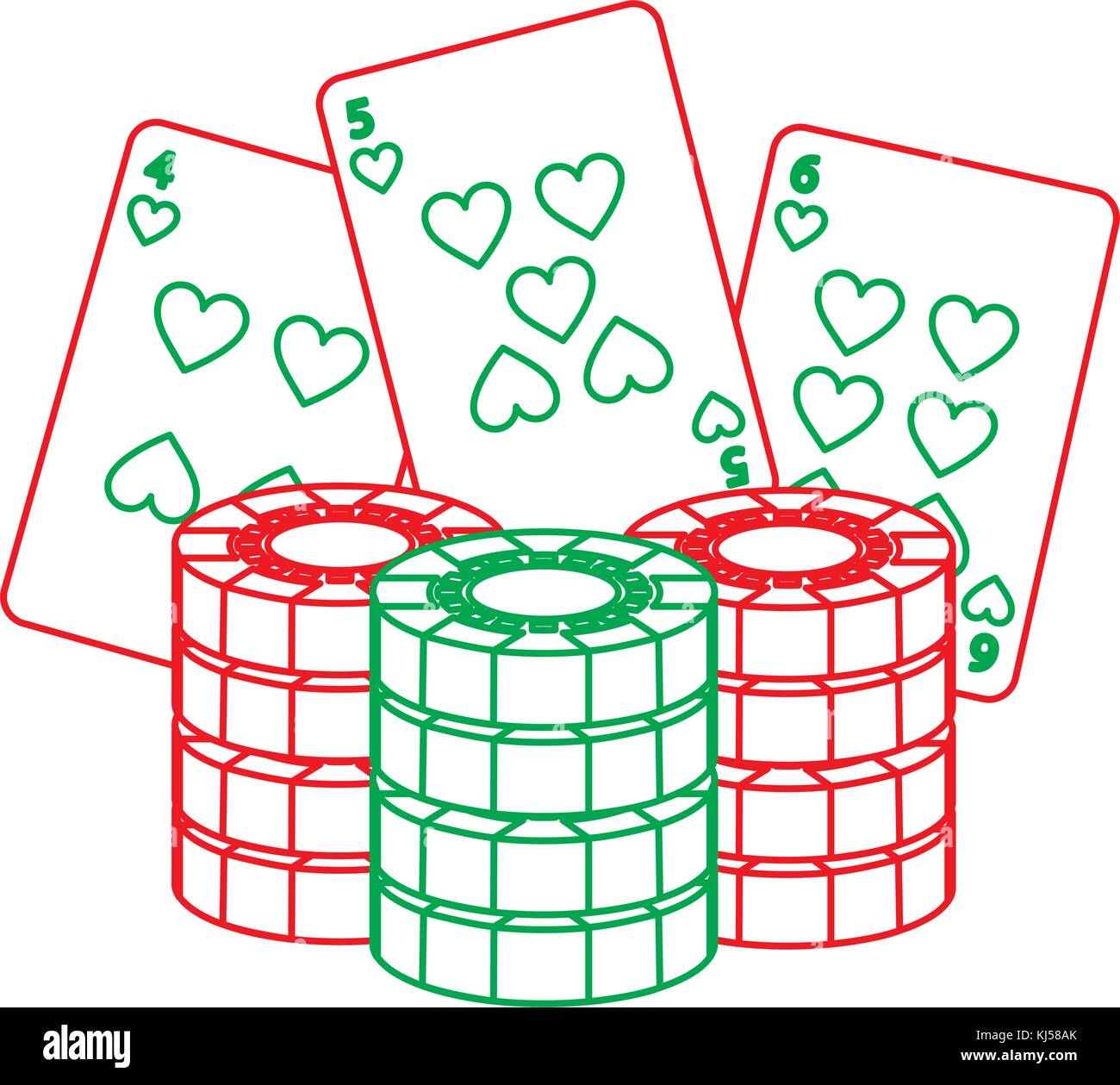Stack chips cards Stock Vector Images - Alamy