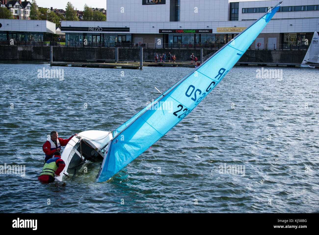 Dinghy racing at New Brighton Stock Photo - Alamy
