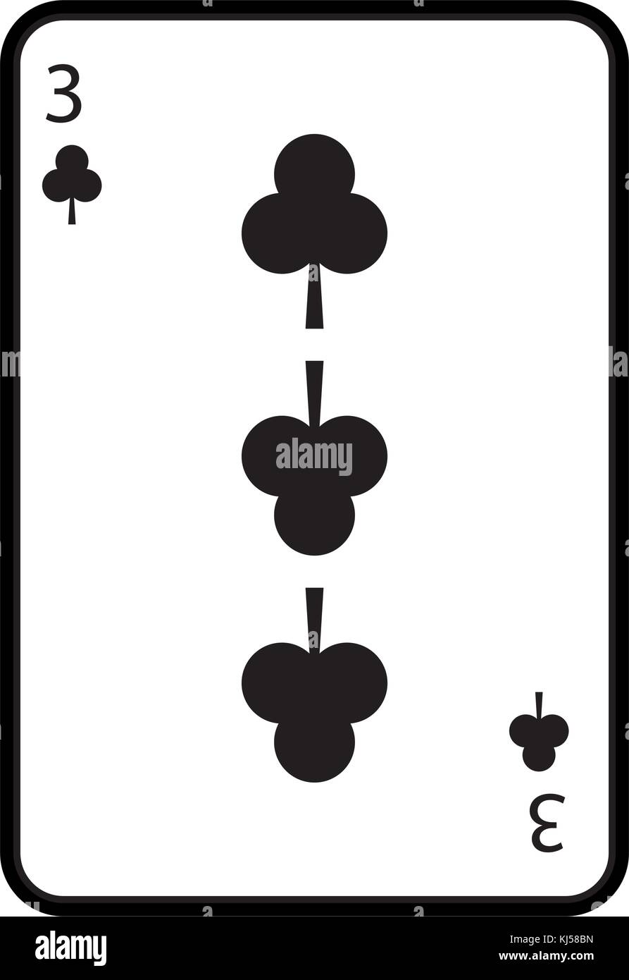 three of club playing card theme casino Stock Vector Image & Art - Alamy