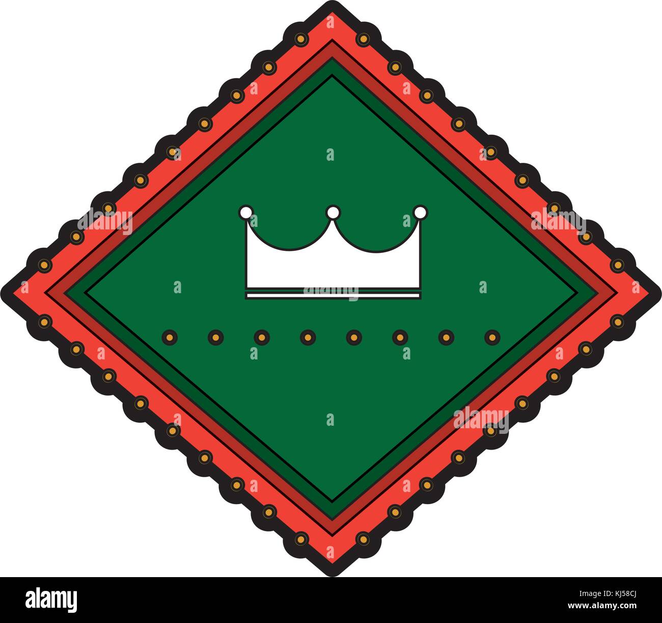 crown in diamond shape emblem icon image Stock Vector Image & Art - Alamy