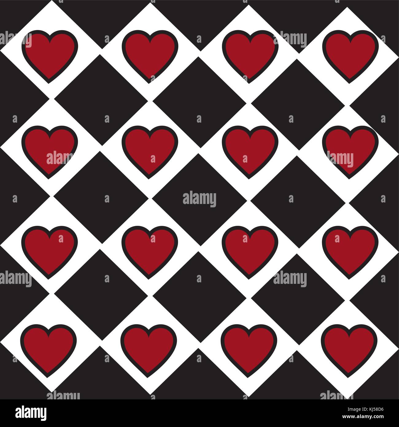 hearts in checkered pattern icon image Stock Vector Image & Art - Alamy