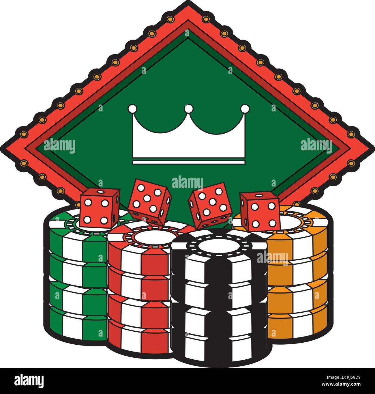 Dice emblem Stock Vector Images - Alamy