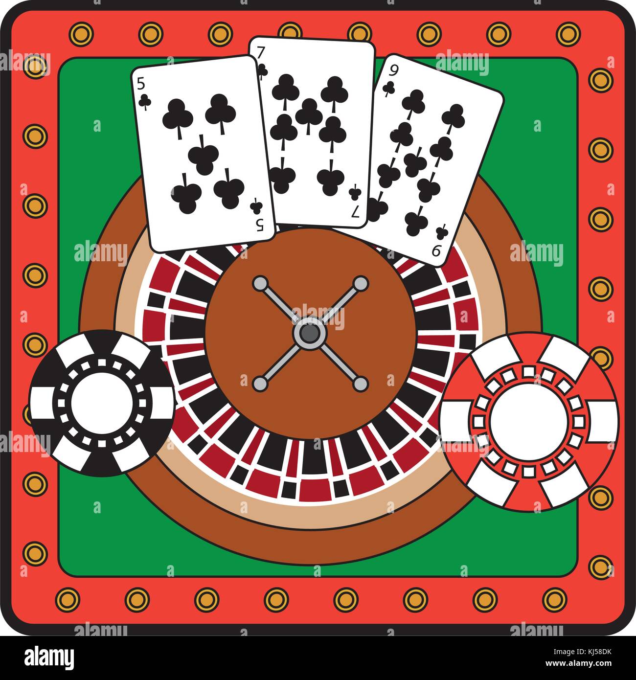 Table with chips Stock Vector Images - Alamy