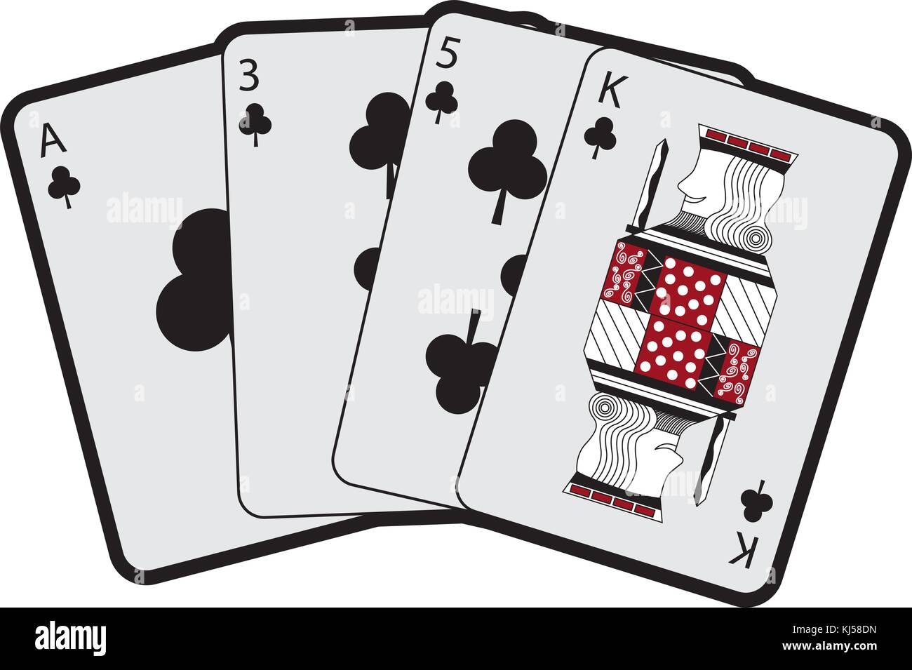 clover or clubs suit french playing cards icon image Stock Vector Image ...