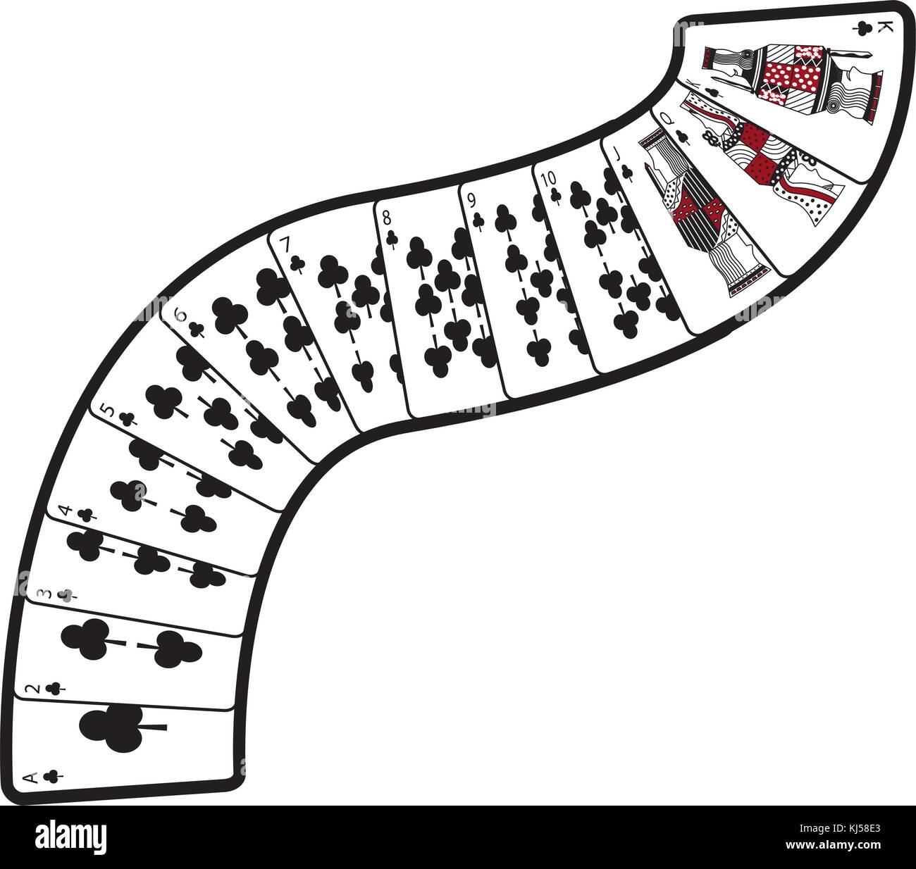 clover or clubs suit french playing cards icon image Stock Vector Image ...