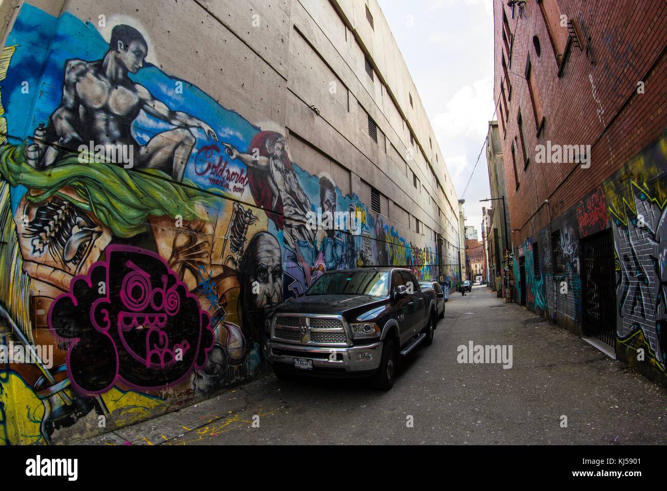 Another photo from the series of Vancouver Alleys Stock Photo - Alamy