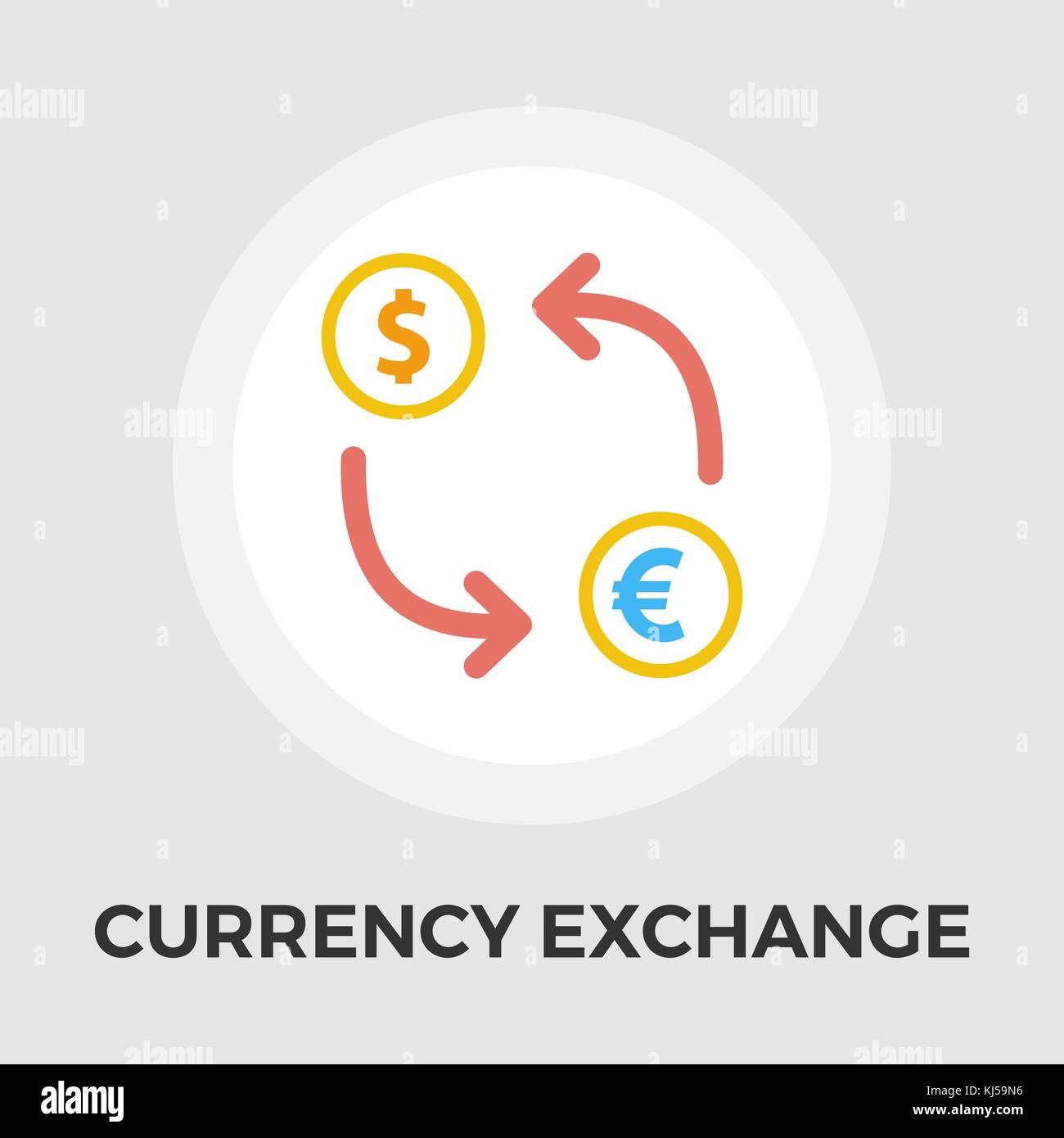 Currency exchange icon vector. Flat icon isolated on the white ...