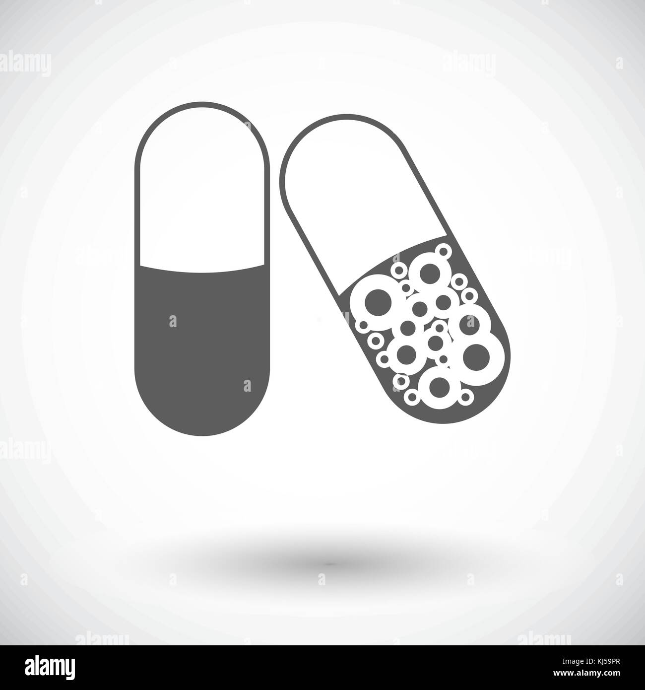 Pills. Single flat icon on white background. Vector illustration Stock ...