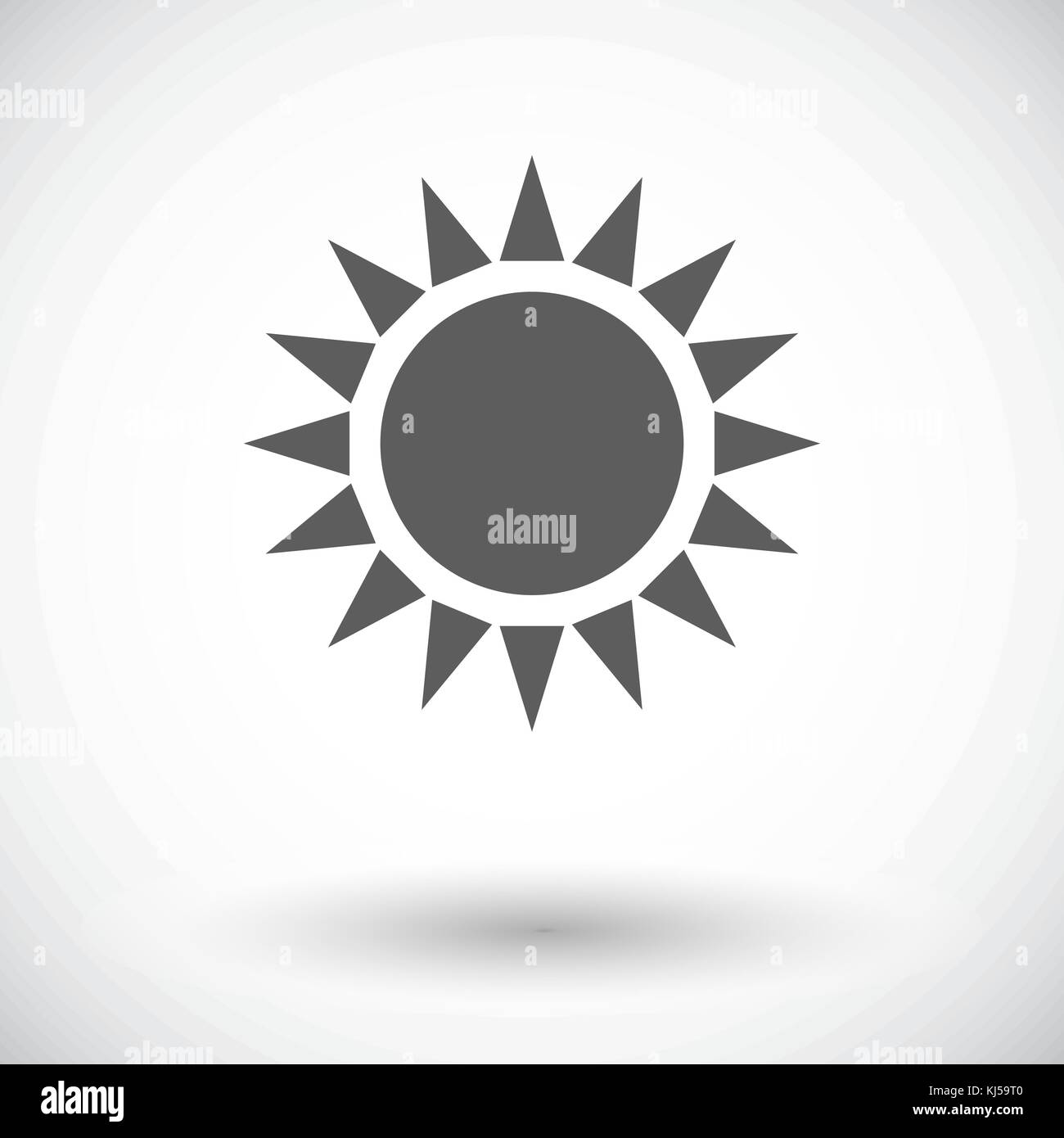 Sun. Single flat icon on white background. Vector illustration Stock ...