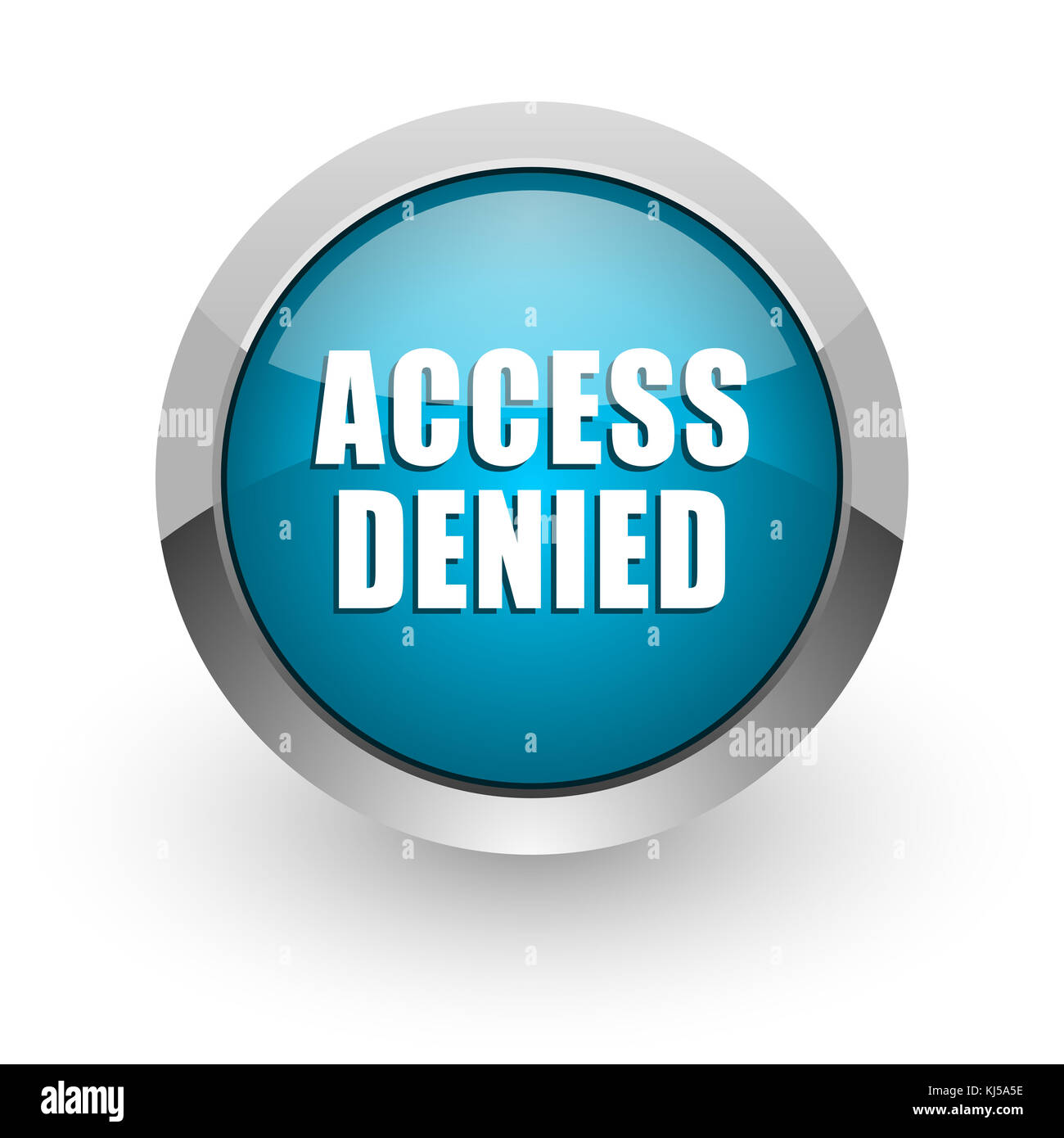 Access denied blue silver metallic chrome border web and mobile phone ...