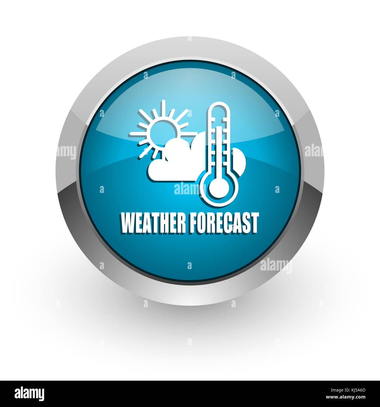 Weather forecast blue silver metallic chrome border web and mobile ...