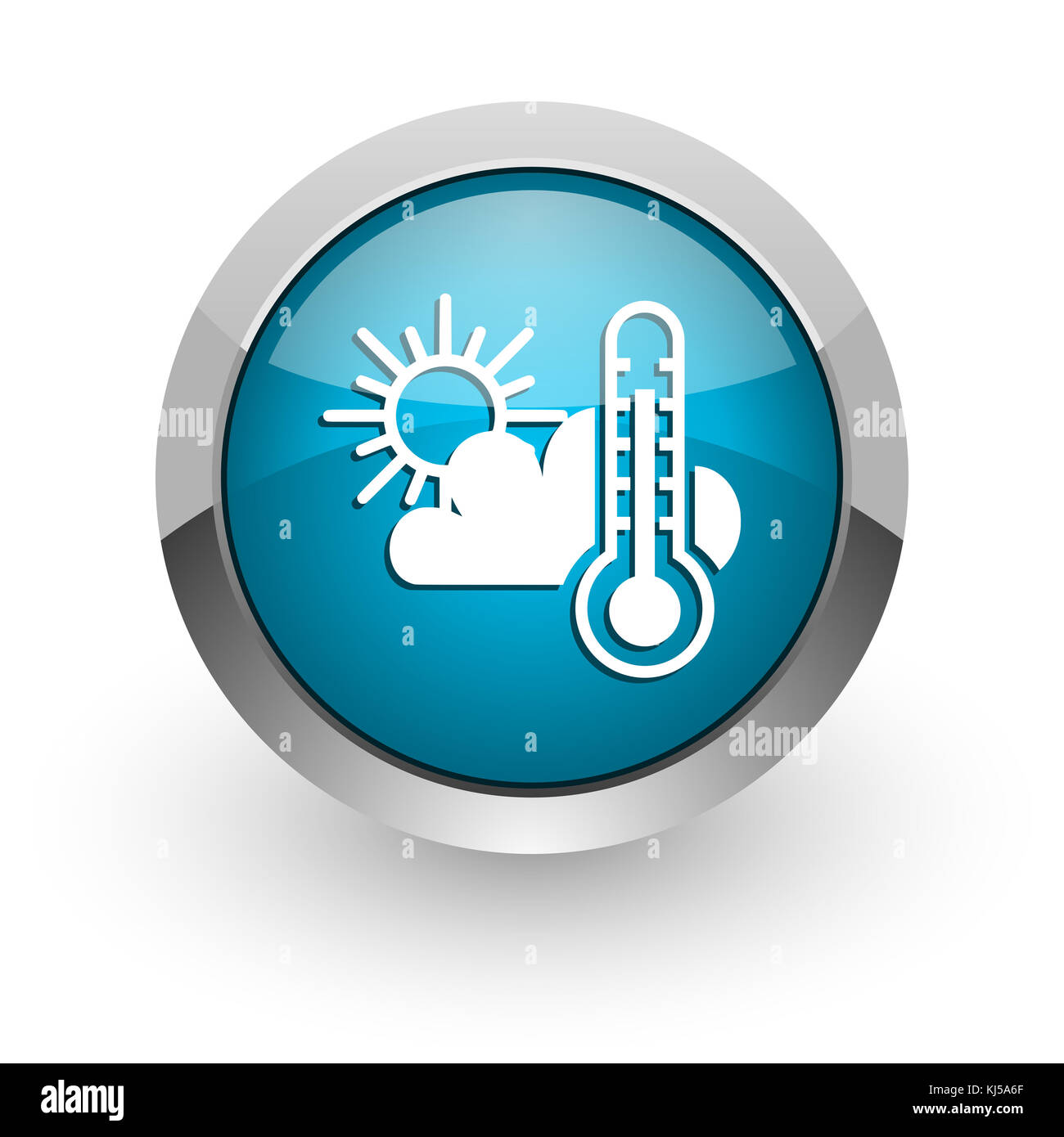 Weather forecast blue silver metallic chrome border web and mobile ...